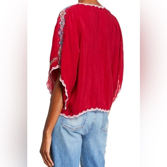 Johnny Was | Tops | Johnny Was Klarah Top In A Deep Red Color | Poshmark